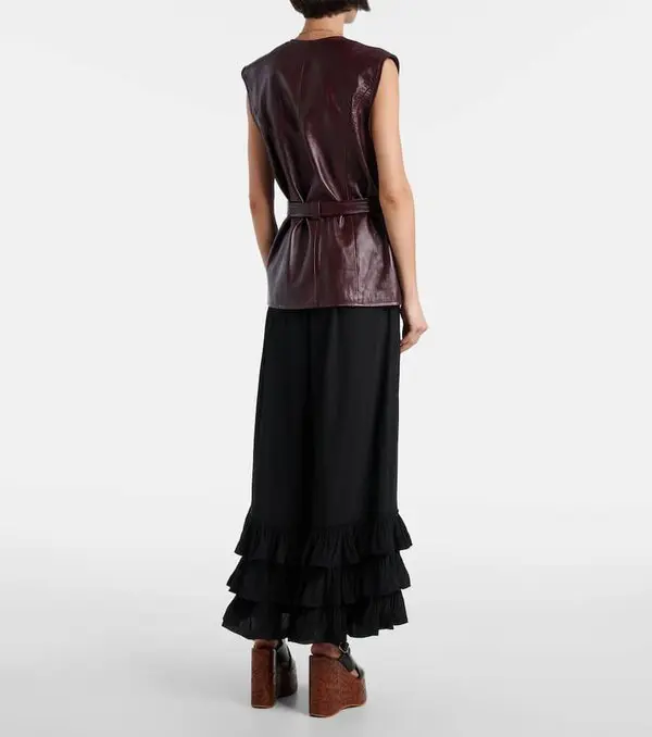 Chloé Belted Leather Vest