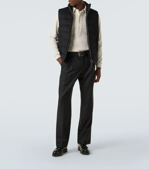 Herno Down-paneled Silk And Cashmere Vest