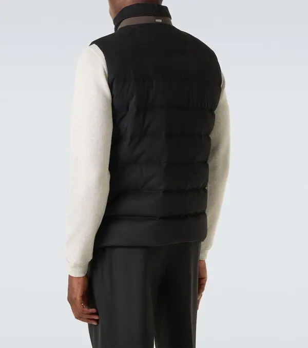 Herno Down-paneled Silk And Cashmere Vest