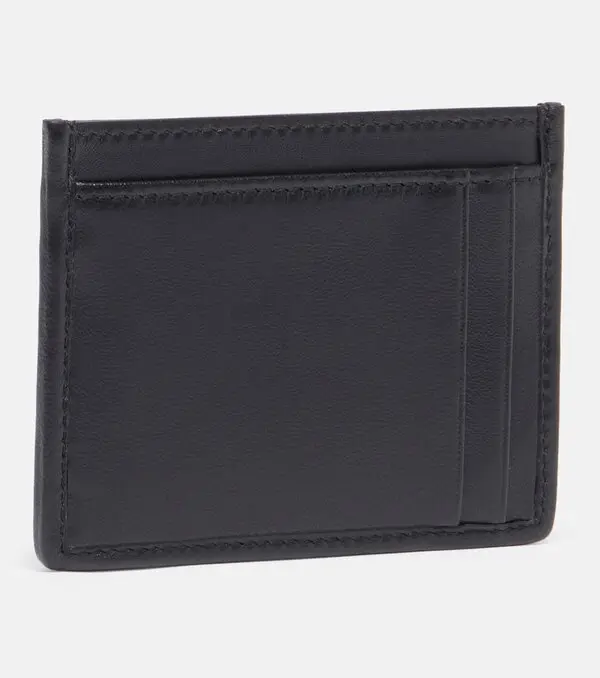 Miu Miu Logo Matelassé Leather Card Holder - Black