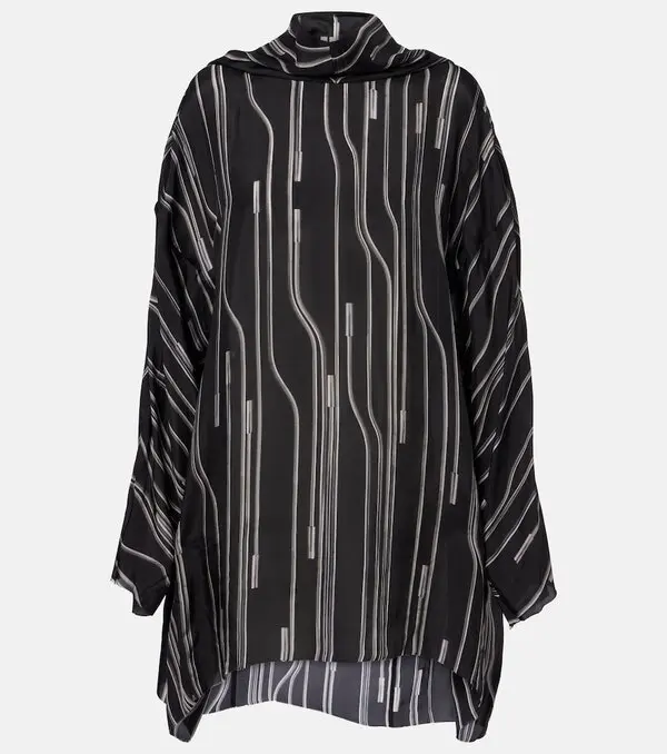 Rick Owens Printed Hooded Tunic - Black