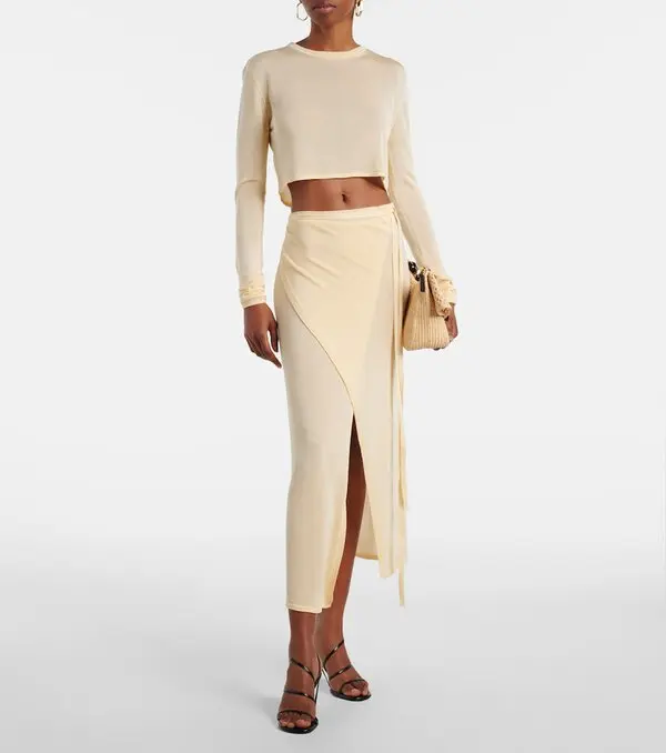 THE FRANKIE SHOP Kazel Knitted Cropped Top