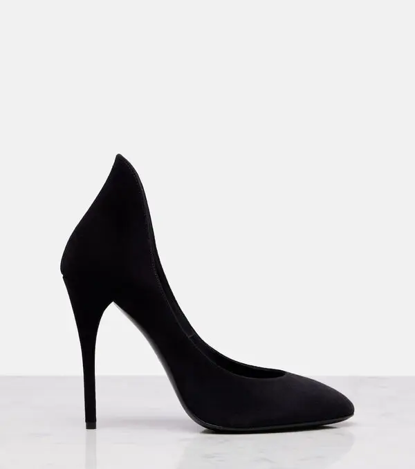 Alaïa Decollete 110 Suede Pumps - Black