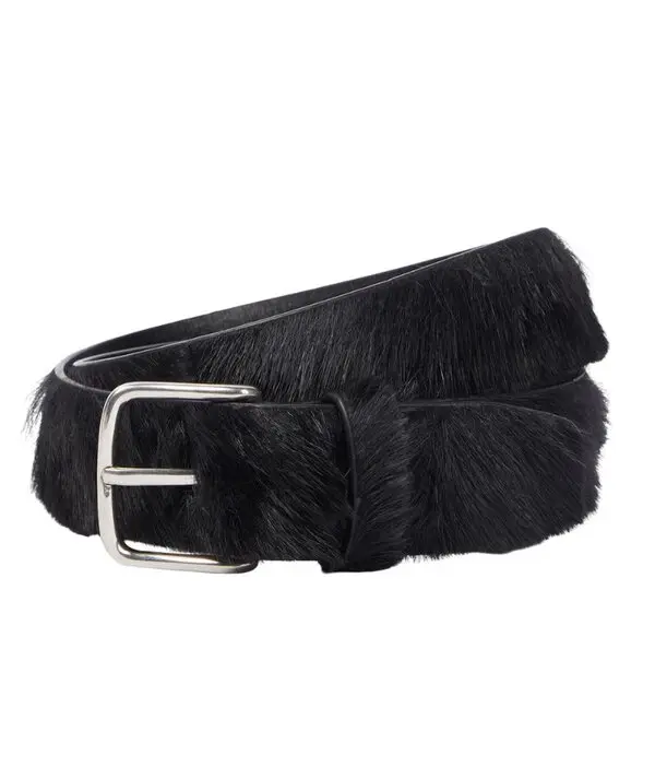 THE ROW Calf Hair Belt - Black