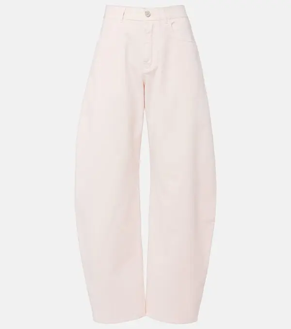 Alaïa High-rise Barrel-leg Jeans - Pink
