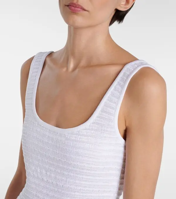 Alaïa Peplum Mini Dress - White