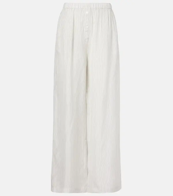 THE FRANKIE SHOP Brenna Striped Wide-leg Pants