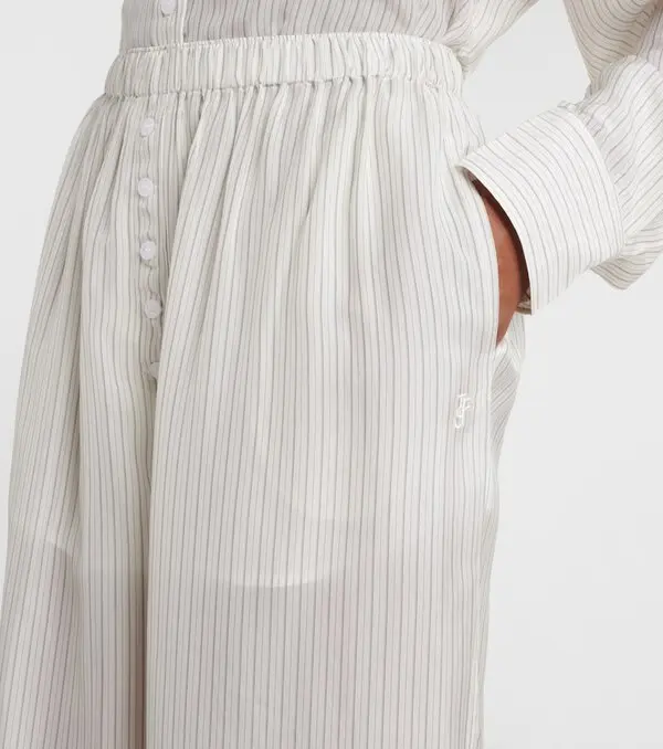 THE FRANKIE SHOP Brenna Striped Wide-leg Pants