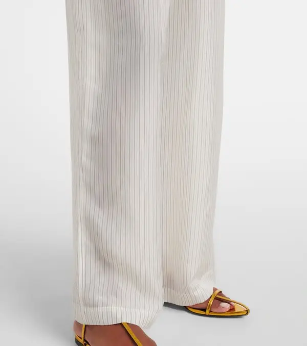 THE FRANKIE SHOP Brenna Striped Wide-leg Pants