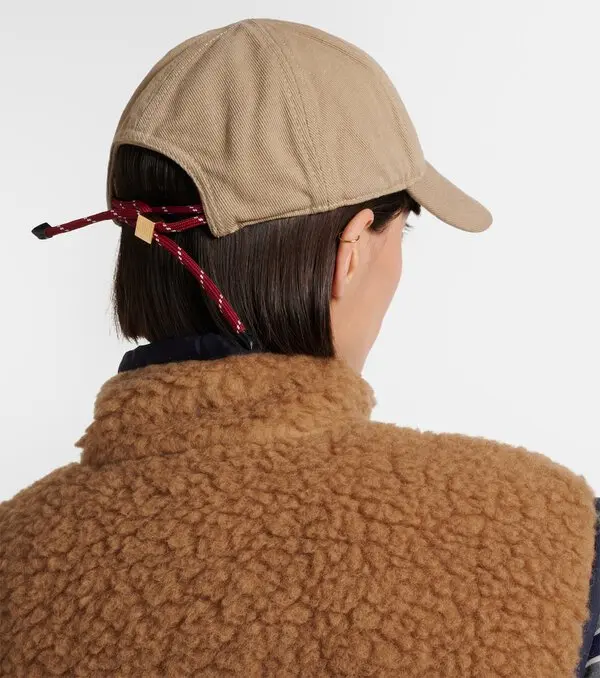 Miu Miu Logo Denim Baseball Cap - Beige