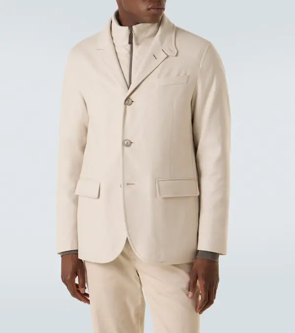 Herno Layered Silk And Cashmere Blazer