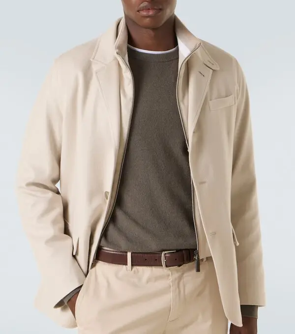 Herno Layered Silk And Cashmere Blazer
