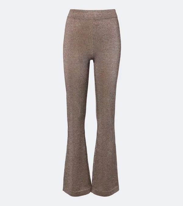 Missoni Lamé Flared Pants - Brown