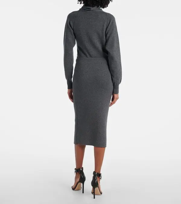 TOM FORD Cashmere And Cotton-blend Midi Skirt