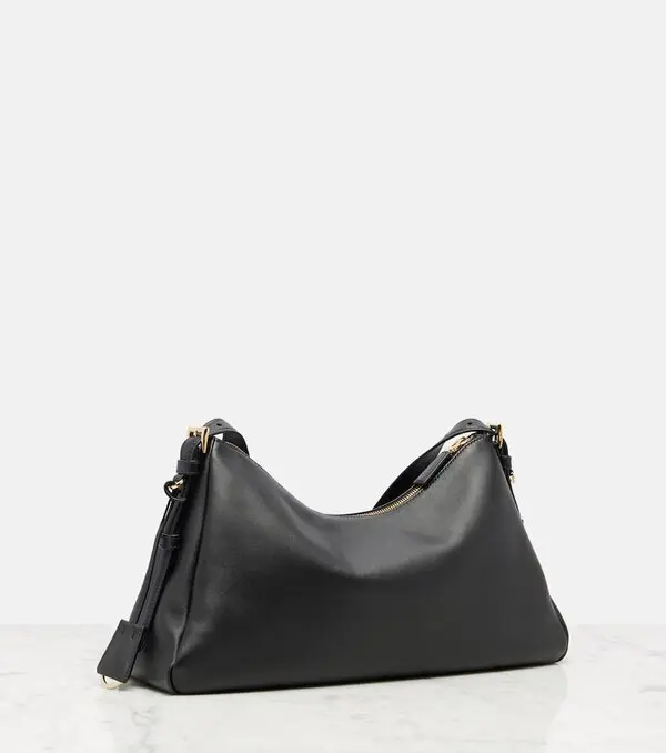 Prada Large Leather Shoulder Bag - Black