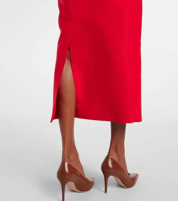 Carolina Herrera Off-shoulder Silk Maxi Dress
