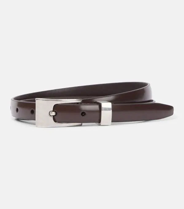 THE ROW Downtown Leather Belt - Brown