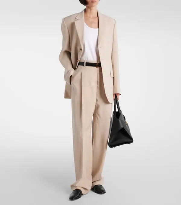 Wardrobe.NYC Mid-rise Wool Straight Pants