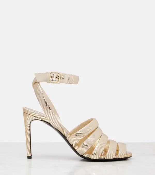 Alaïa Strappy 90 Leather Sandals