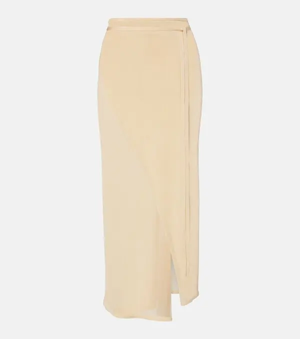 THE FRANKIE SHOP Alsen Knitted Wrap Skirt - Yellow