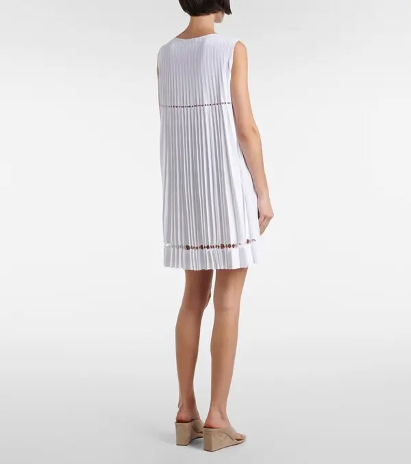 Alaïa Plissé Pointelle Minidress