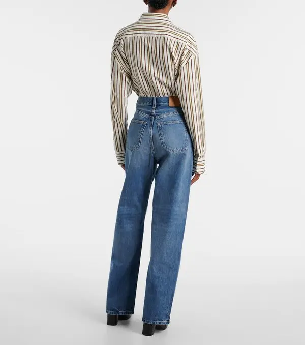 Saint Laurent V-waist Wide-leg Jeans