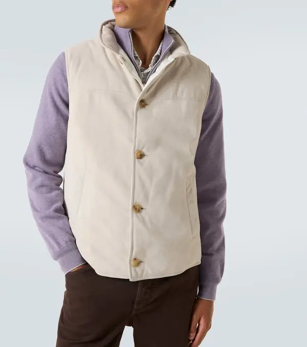 Brunello Cucinelli Suede Down Vest
