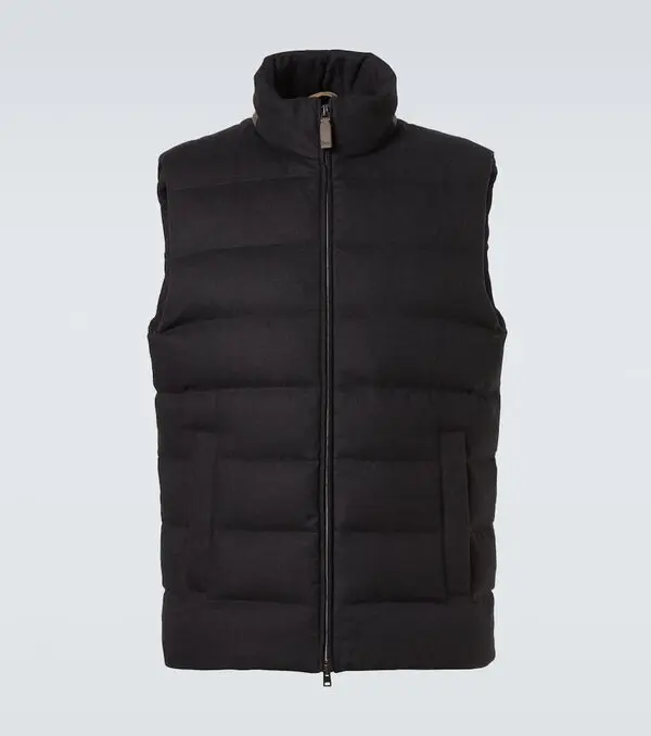 Herno Down-paneled Silk And Cashmere Vest
