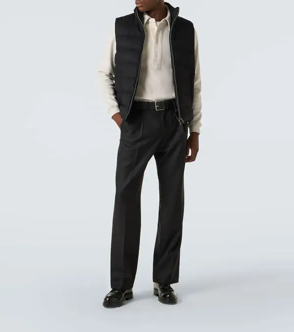 Herno Down-paneled Silk And Cashmere Vest