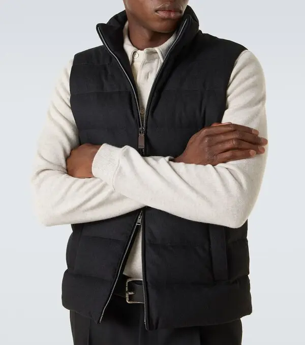 Herno Down-paneled Silk And Cashmere Vest