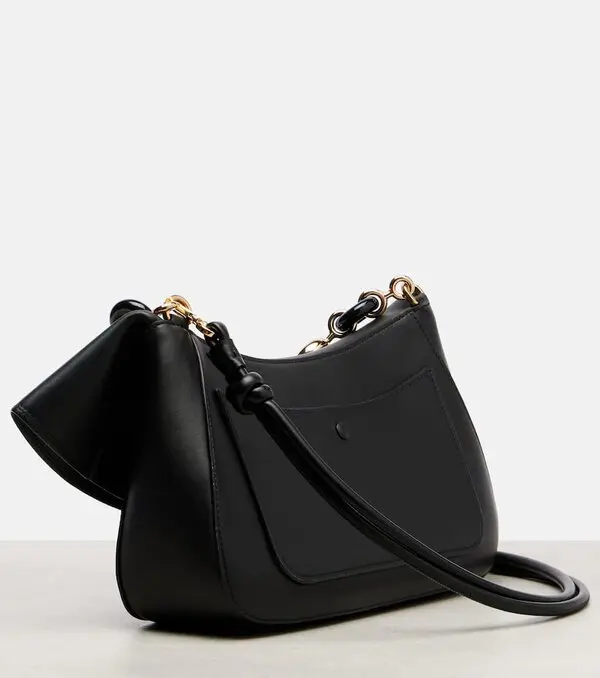Loewe Ola Medium Leather Shoulder Bag - Black