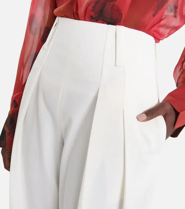 Victoria Beckham Wool-blend Wide-leg Trousers