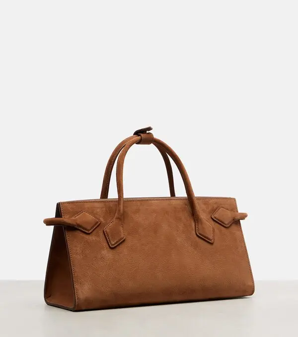 Alaïa Suede Tote - Brown
