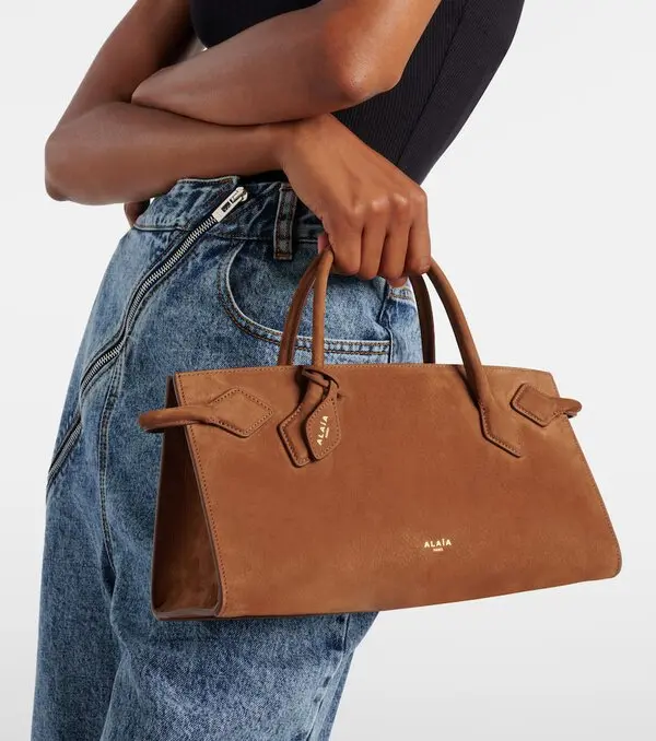 Alaïa Suede Tote - Brown
