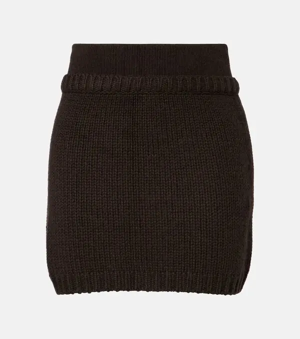 LISA YANG Lovi Cashmere Mini Skirt - Brown