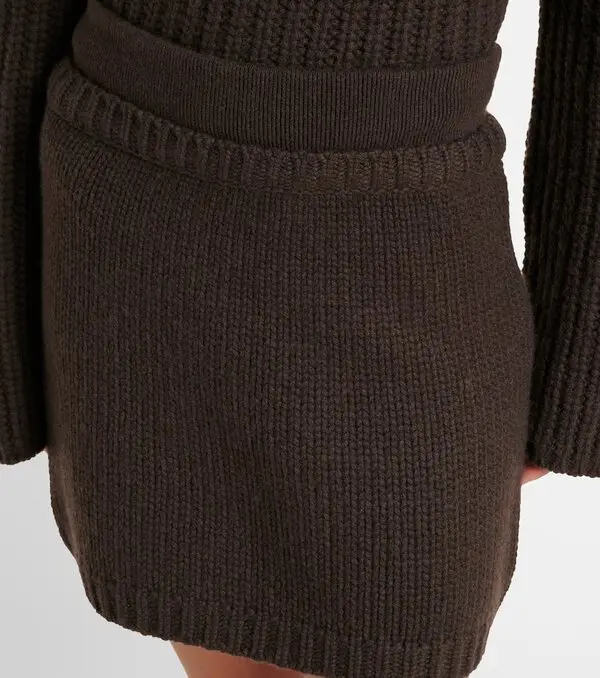 LISA YANG Lovi Cashmere Mini Skirt - Brown