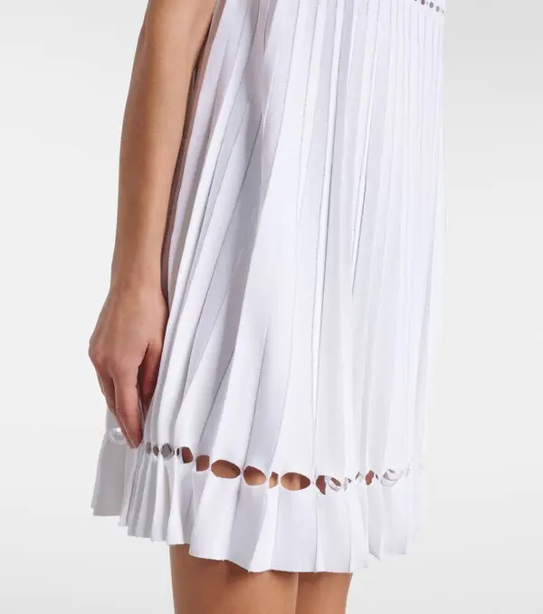 Alaïa Plisse Pointelle Minidress