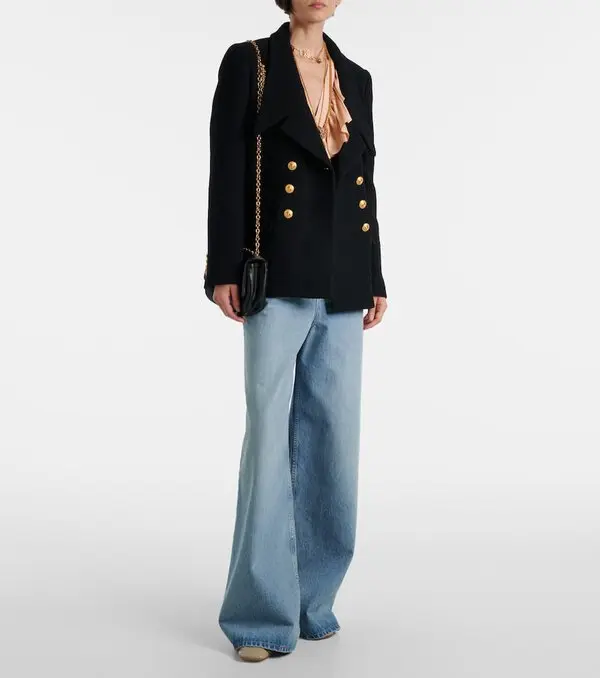 Chloé Wool-blend Boucle Blazer