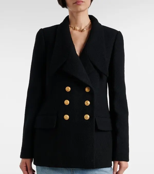 Chloé Wool-blend Boucle Blazer