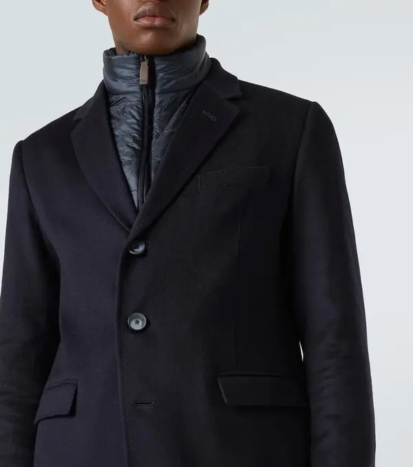 Herno Cashmere Coat With Detachable Inner Vest