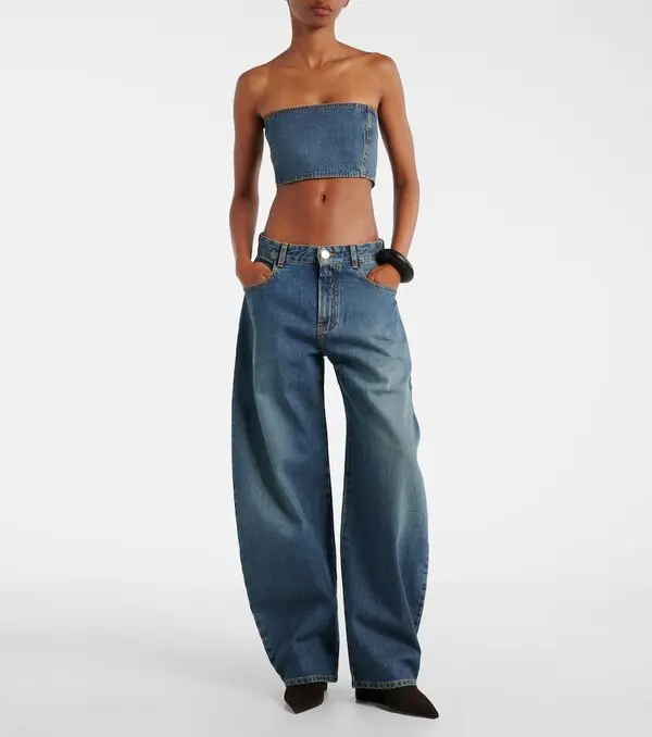 Alaïa High-rise Barrel-leg Jeans