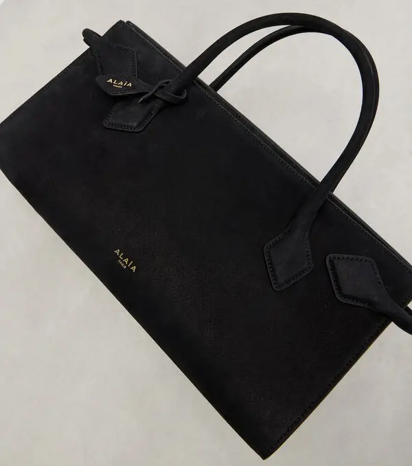 Alaïa Suede Tote Bag - Black