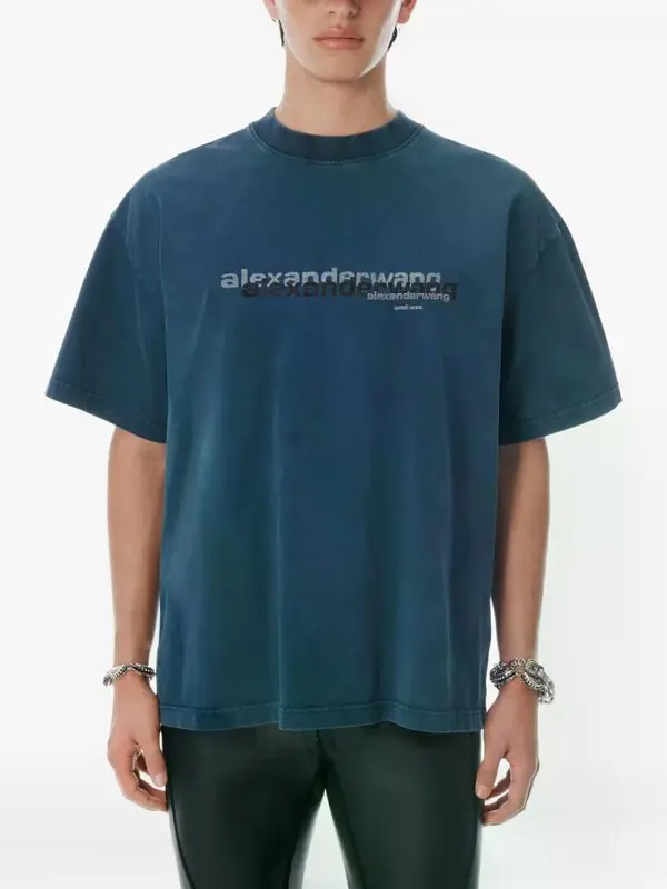 Alexander Wang Logo T Shirt Alexander Wang Short-Sleeve T-Shirt