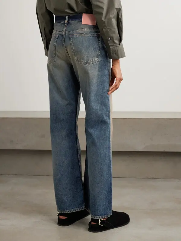 Acne Studios 2021 Distressed Mid-rise Flared Organic Jeans