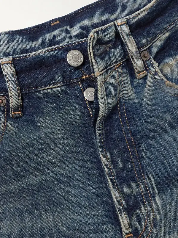Acne Studios 2021 Distressed Mid-rise Flared Organic Jeans