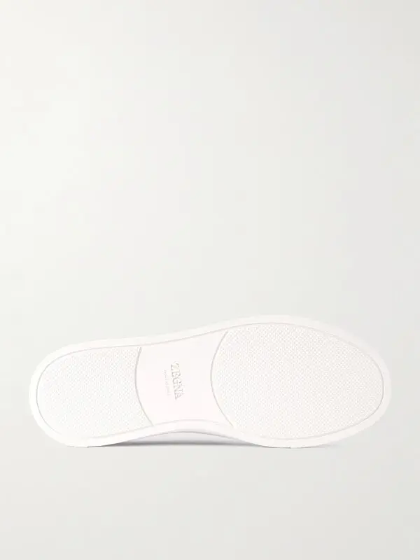 Zegna Triple Stitch™ Deerskin Slip-on Sneakers - Black