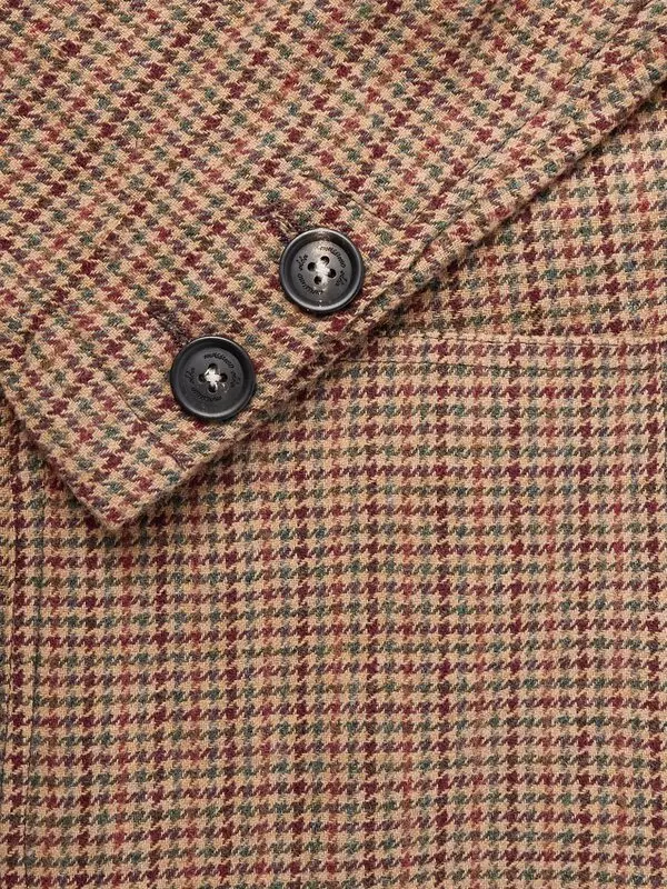 Massimo Alba Baglietto Checked Houndstooth Wool-blend Blazer