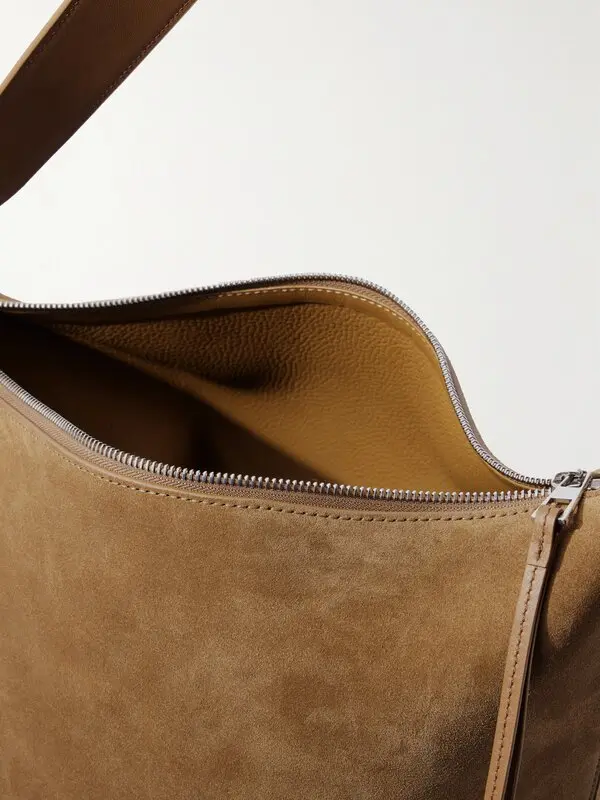 Loewe Loop Suede Tote - Brown