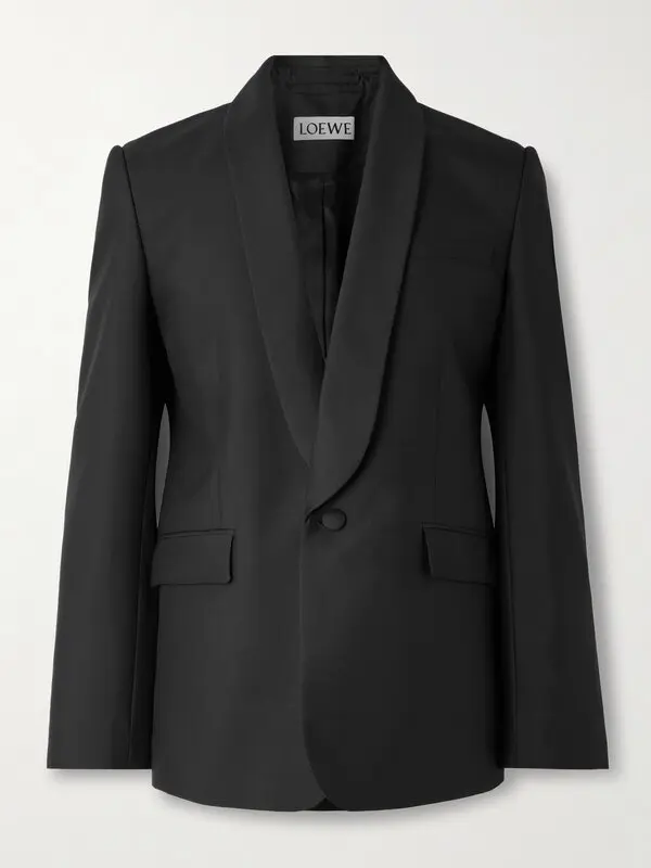 Loewe Slim-fit Wool And Silk-blend Tuxedo Jacket