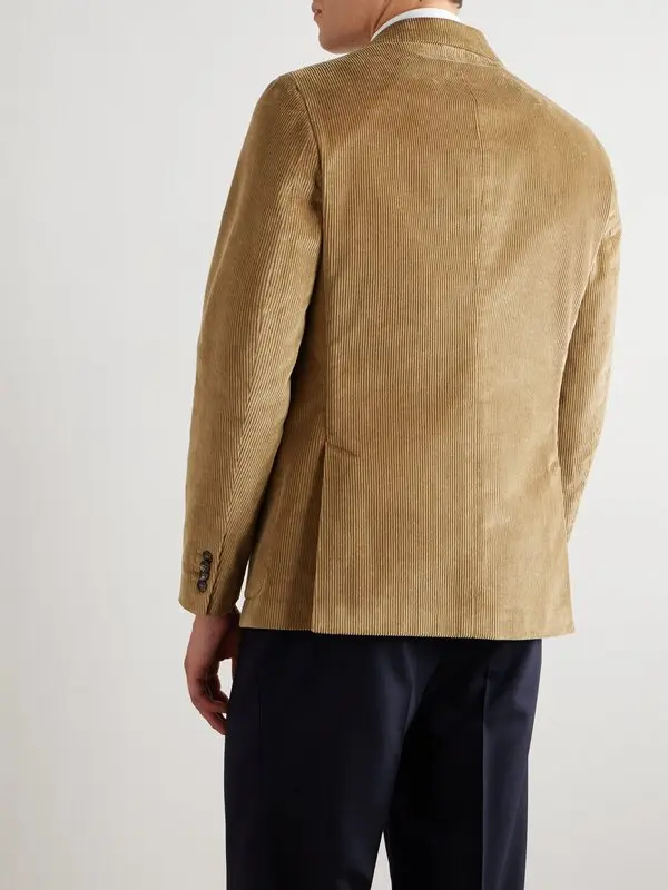 SLOWEAR Slim-fit Cotton-blend Corduroy Suit Jacket
